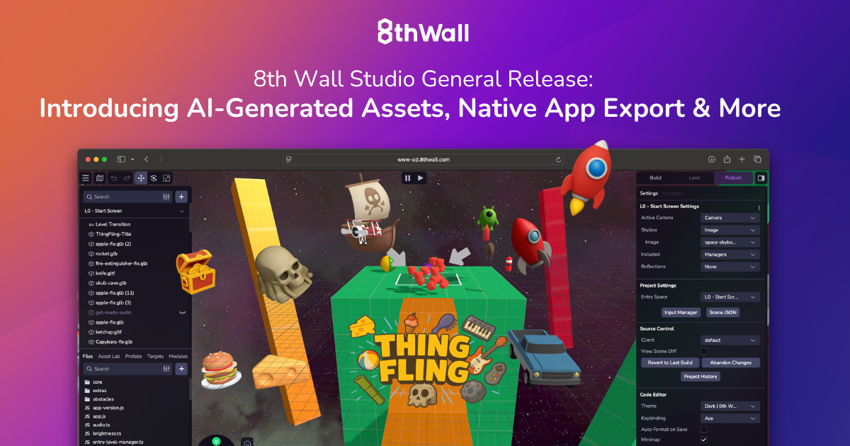 Introducing AI Asset Generation, Native App Export & More in the General Release of 8th Wall ...